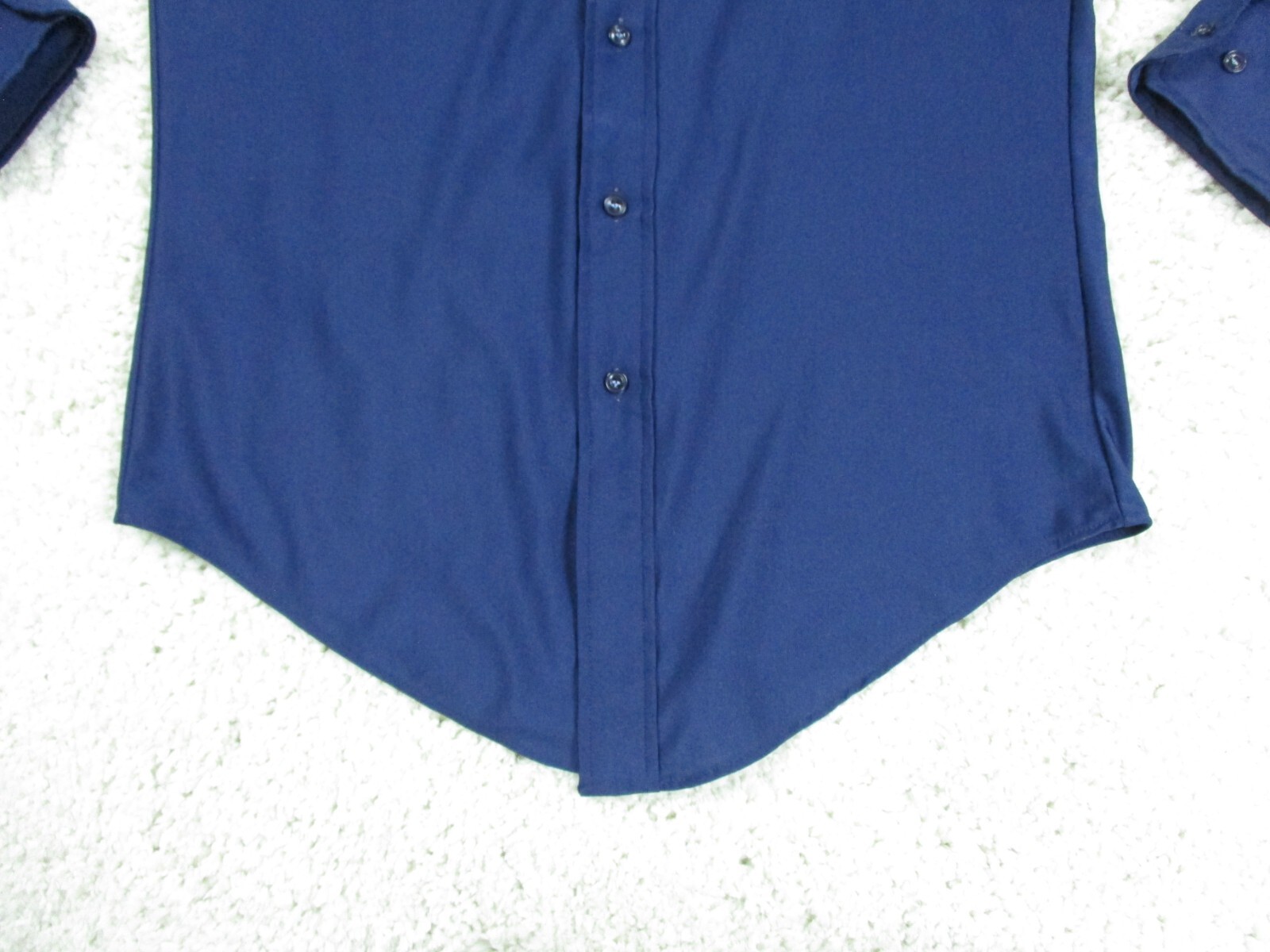 Sears Shirt Men's 15 34-35 W41in Blue Shiny Qiana Nylon Button Adult ...