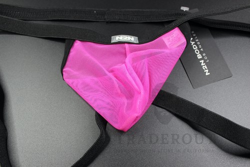 N2N Bodywear Men pink Sheer X mesh Jockstrap Jock strap underwear size ...