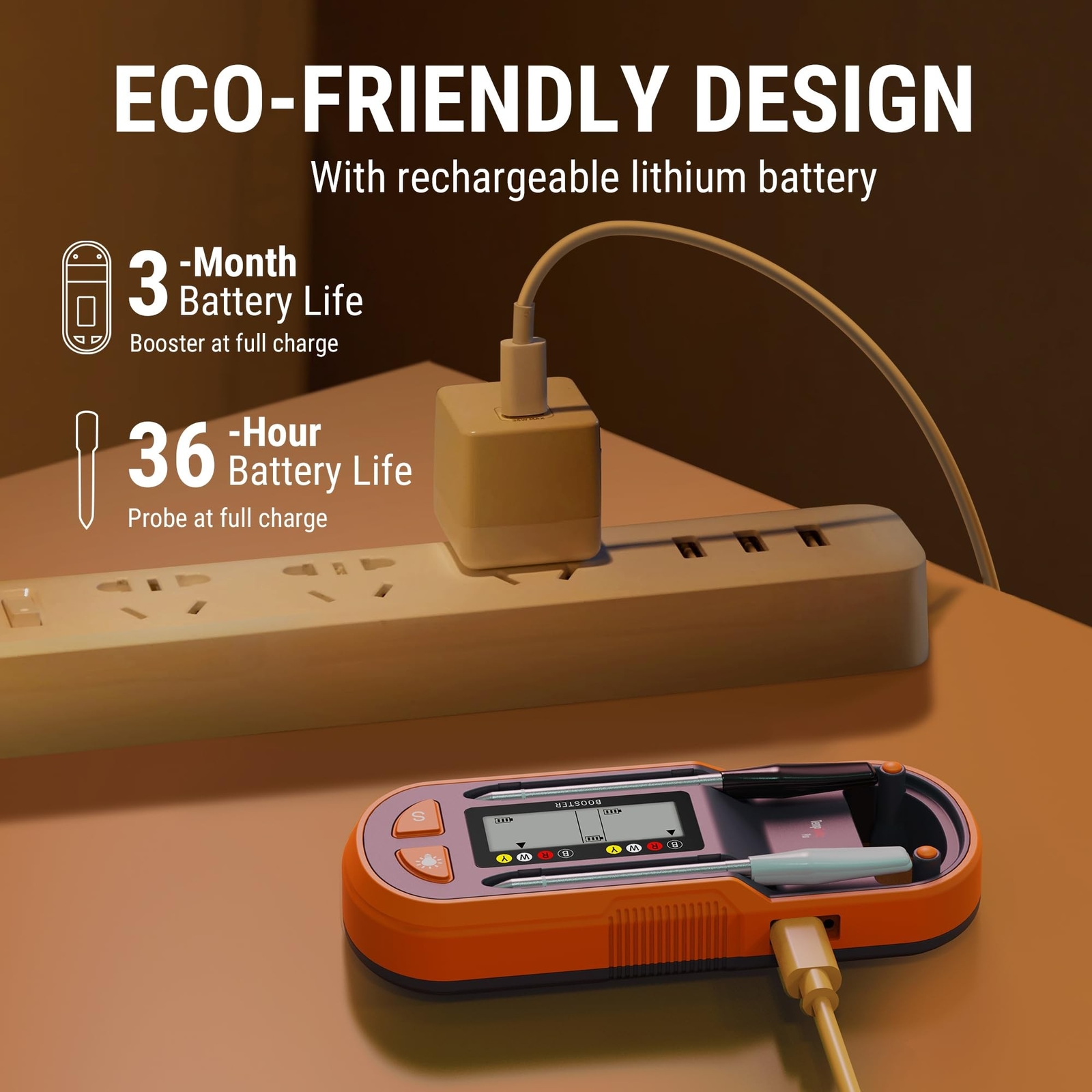 ThermoPro TempSpike Plus 600ft Wireless Meat Thermometer with 2 Color ...