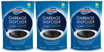 Glisten Garbage Disposer Cleaner Foaming Powder, 4 Uses (3 Pack ...