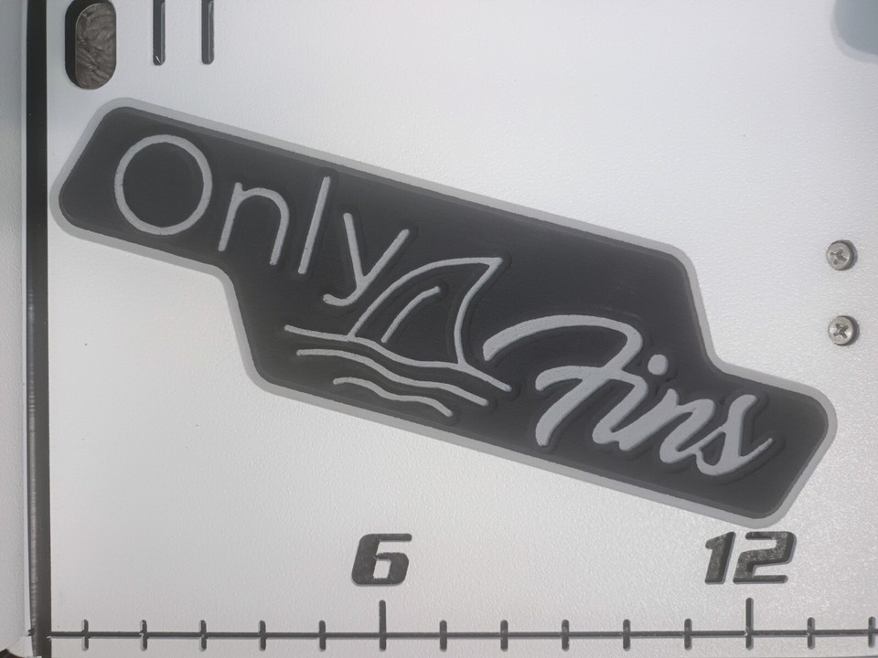 Only Fins Decals for your boat! 13.375" x 4"! Adhesive Foam EVA ...