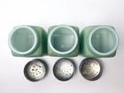 McKee Hotpoint Range Shakers Set 3 Jadeite Color Milk Glass Sugar Flour ...