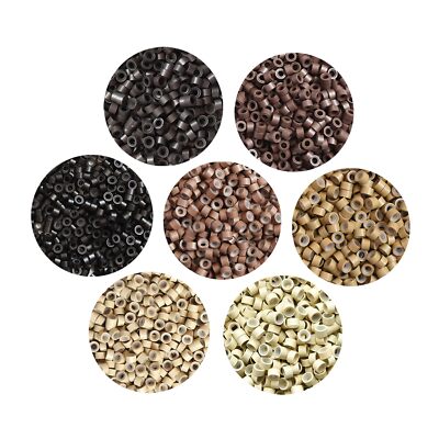 CLEARANCE Micro Rings Beads 1500pcs 6mm Silicone Linked FOR I Tip Hair ...