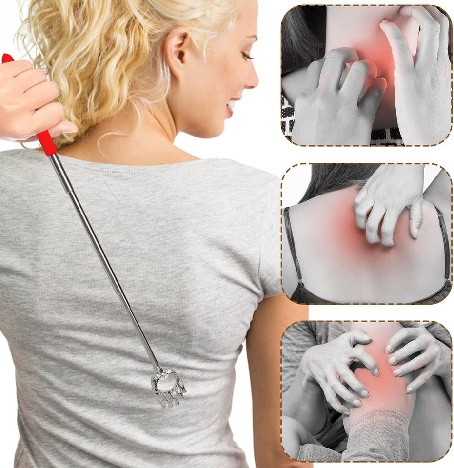 3 Pack Bear Claw Telescopic Metal Extendable Back Scratcher Back ...