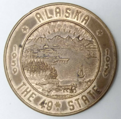 Alaska 49th State 1959 One Dollar In Trade Token 38mm | eBay
