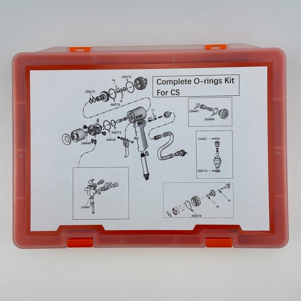 8 sets Complete O-ring Kit 256490 aftermarket fits fusion CS Spray Gun ...