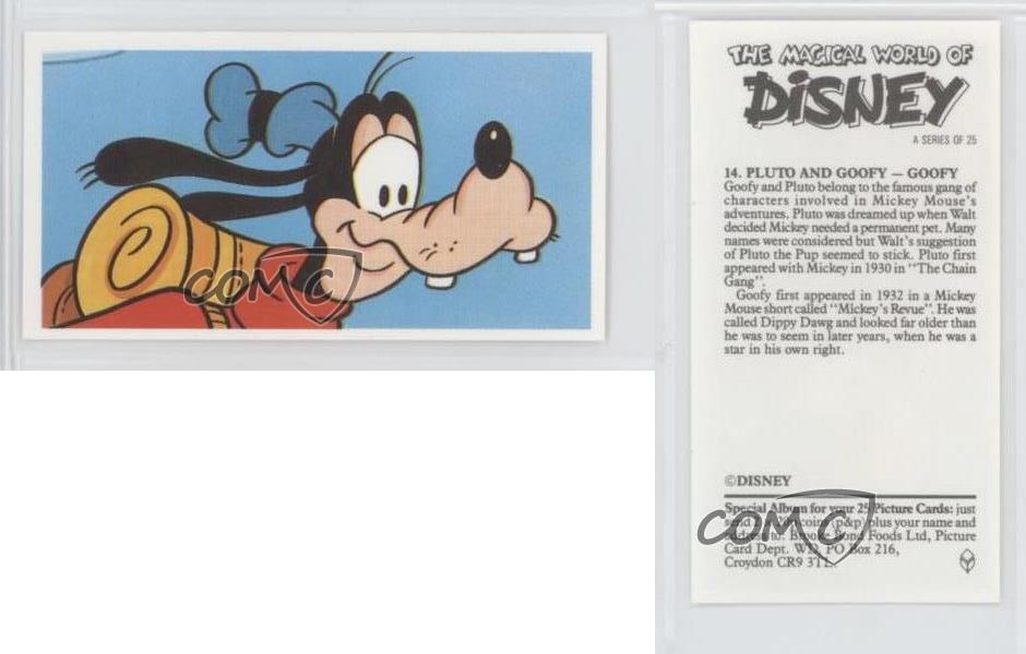 1989 Brooke Bond The Magical World of Disney Pluto and Goofy (Goofy ...