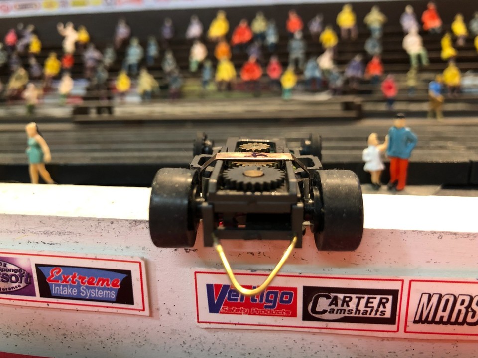 HO slot car, MODIFIED AFX 16.4 MPH mean green armature chassis. | eBay