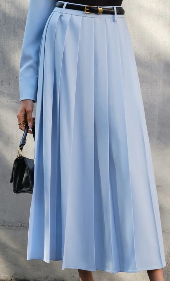 Commense Minimalist Pleated Skirt Without Belt Women Xl | eBay