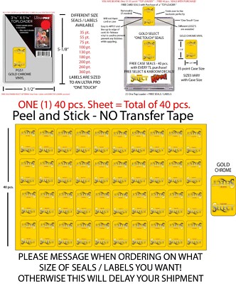 ONE TOUCH STICKERS FREE PANINI SELECT LABELS GOLD CHROME 40 pcs. GOLD ...