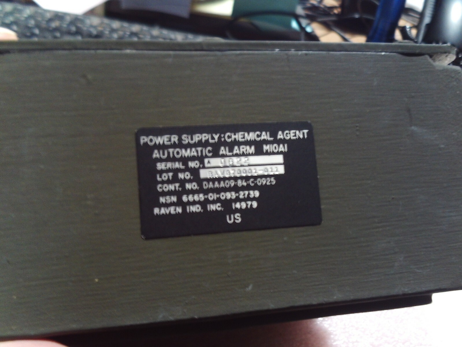 RAVEN INDUSTRIES PART # 5-15-8026 NSN: 6130-01-093-2739 ( M10E1 ) | eBay