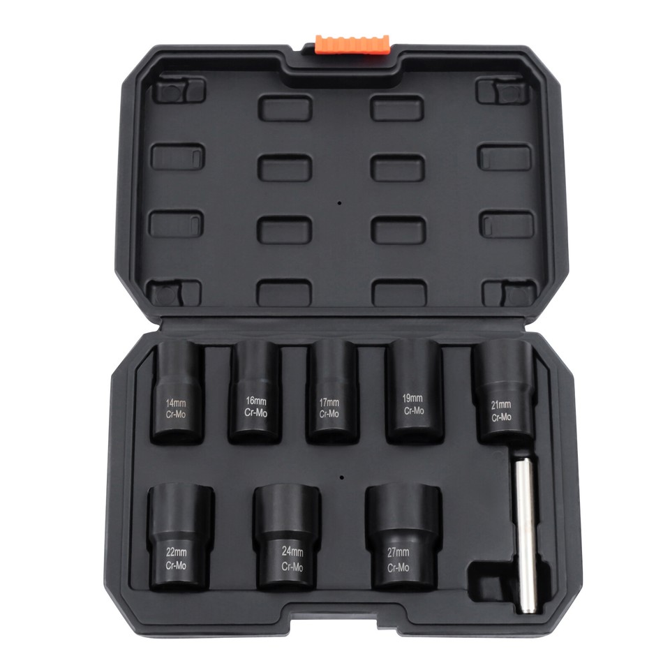 Set of 8 Impact Bolt Extractor Nut Remover Kit Stripped Extraction ...