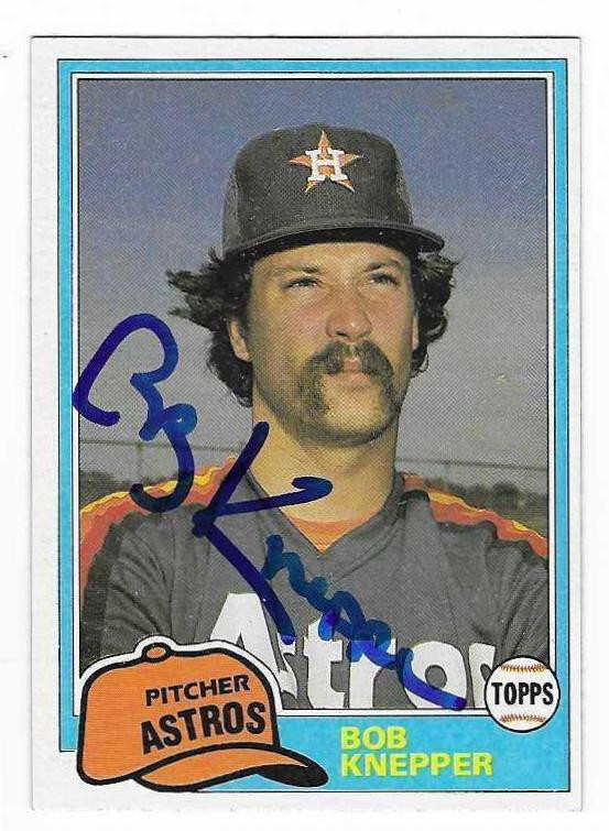 BOB KNEPPER 1981 TOPPS TRADED AUTOGRAPHED SIGNED # 782 HOUSTON ASTROS ...