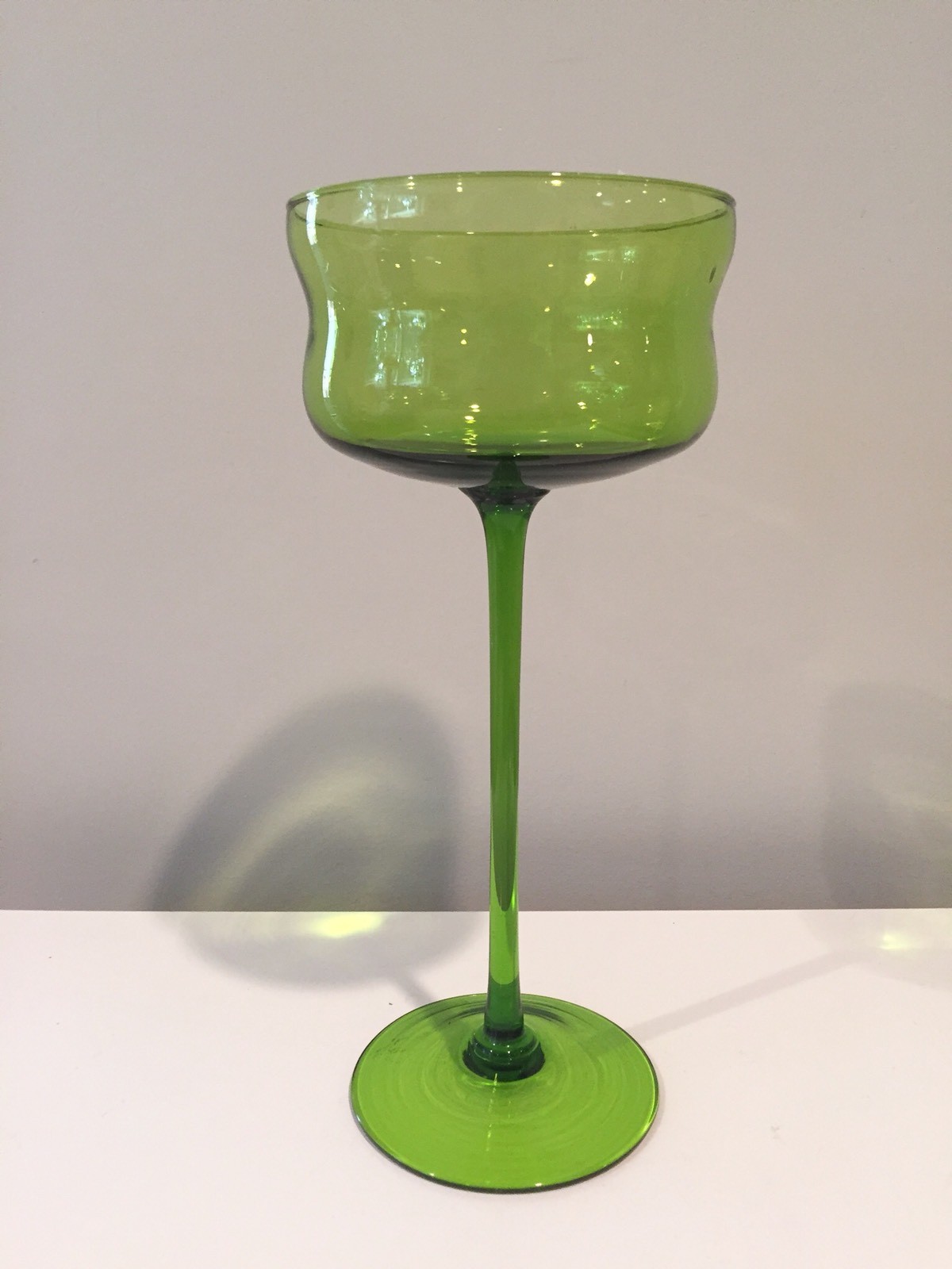 Vintage Carlo Moretti Empoli Murano Italy Glass Large Green Goblet | eBay