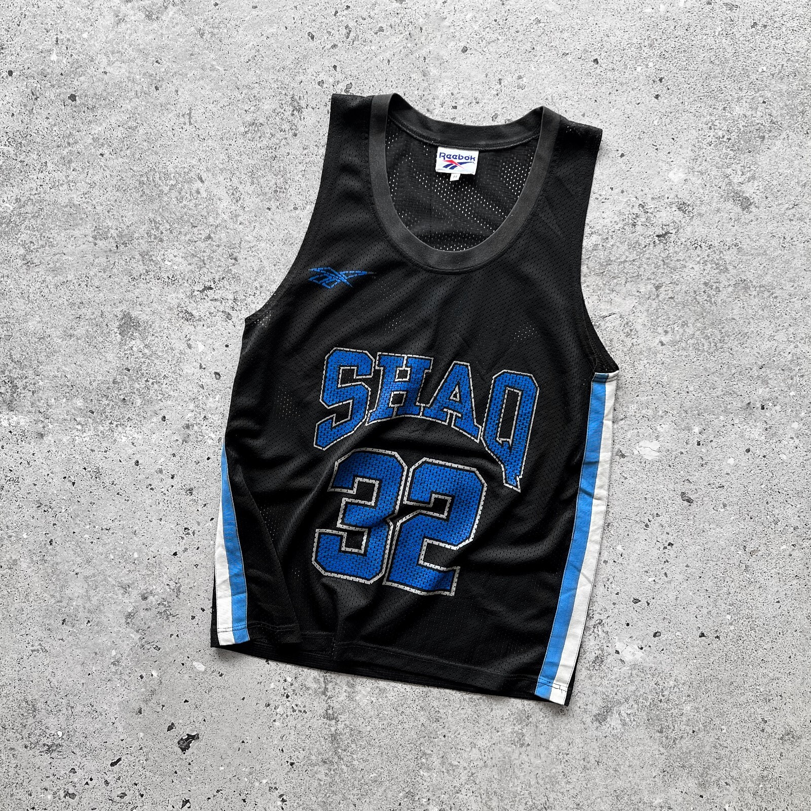 Reebok Mens Vintage Shaq O’Neal 32 Black Blue Jersey Tank Top NBA Size ...