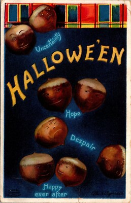 Clapsaddle Halloween Acorns Embossed Postcard | eBay