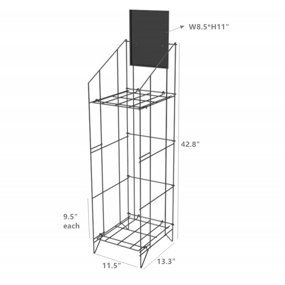 Wire Newspaper Rack Magazine Stand Literature Holder Book Magazine ...