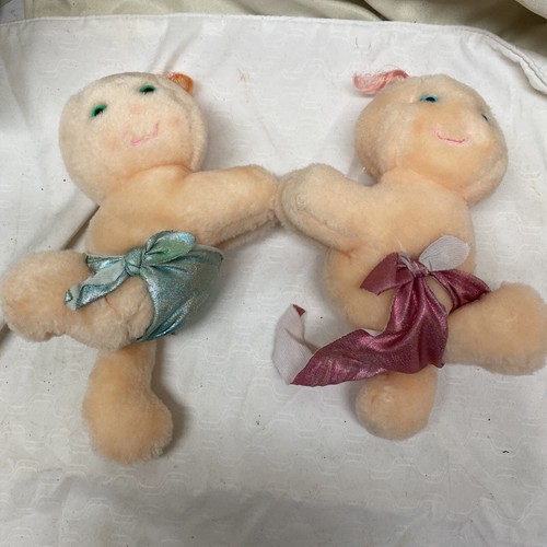 Hallmark HUGGA BUNCH HUGGLET Blue TUGGINS & Pink HUG A BYE 1984 TACO ...