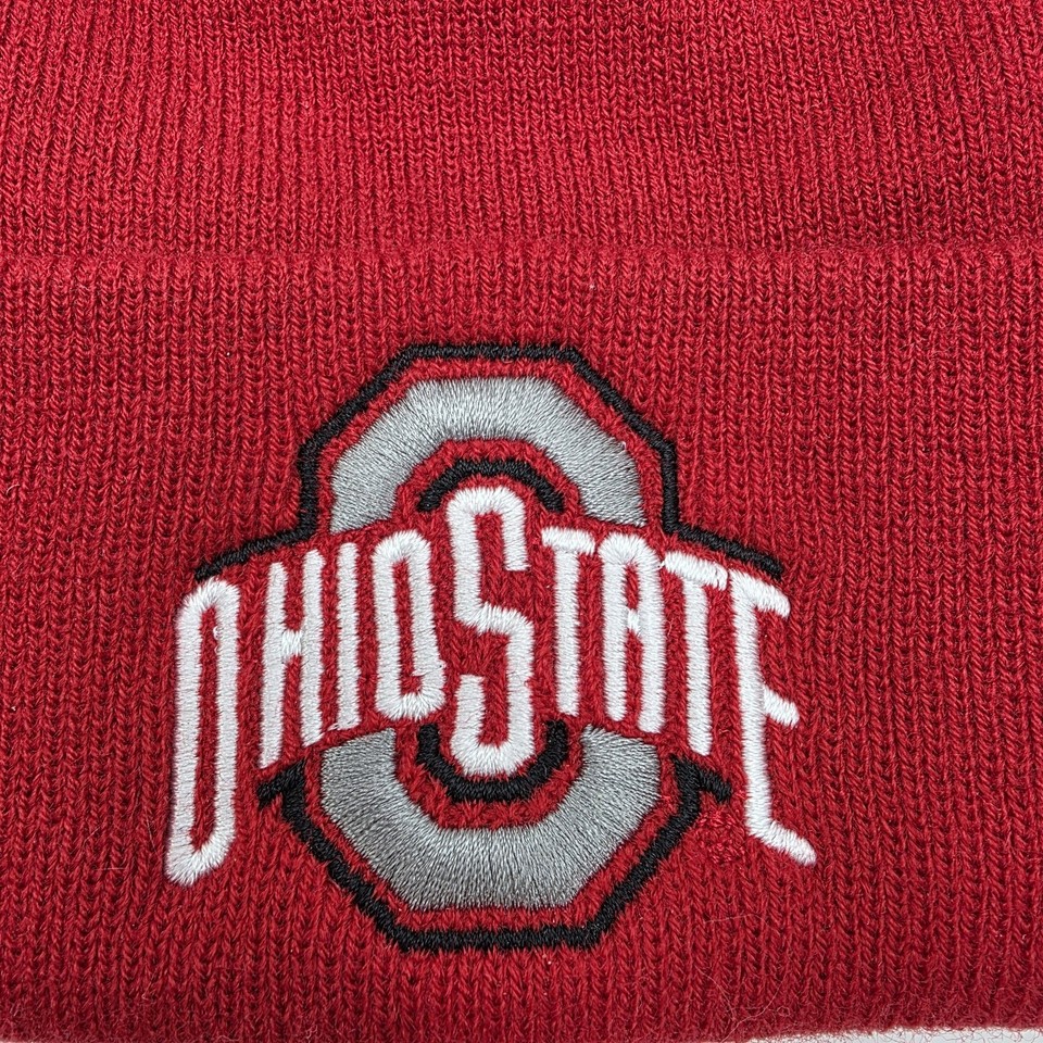 Ohio State Buckeyes Red Vintage Made in USA Cuffed Knit Winter Beanie ...