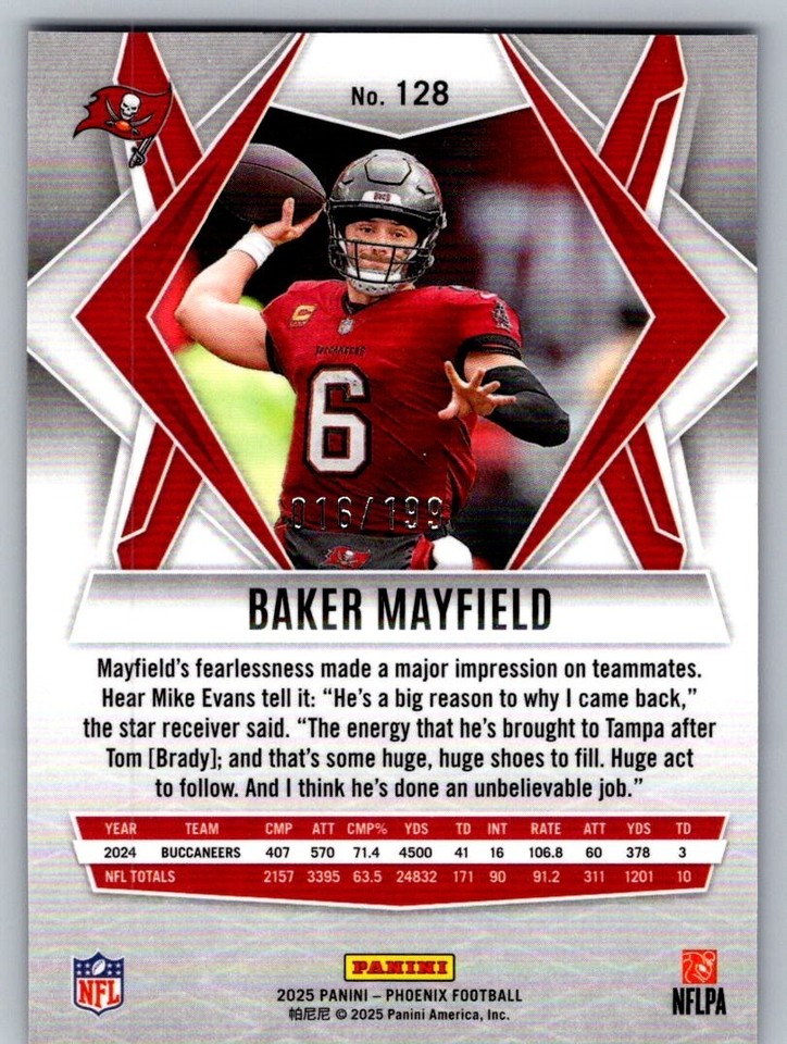 2025 Panini Phoenix - Baker Mayfield #128 Blue Holo /199 | eBay