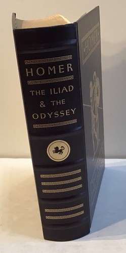 HOMER, THE ILIAD and THE ODYSSEY Book Leather Gold Gilded Pages, Vtg | eBay