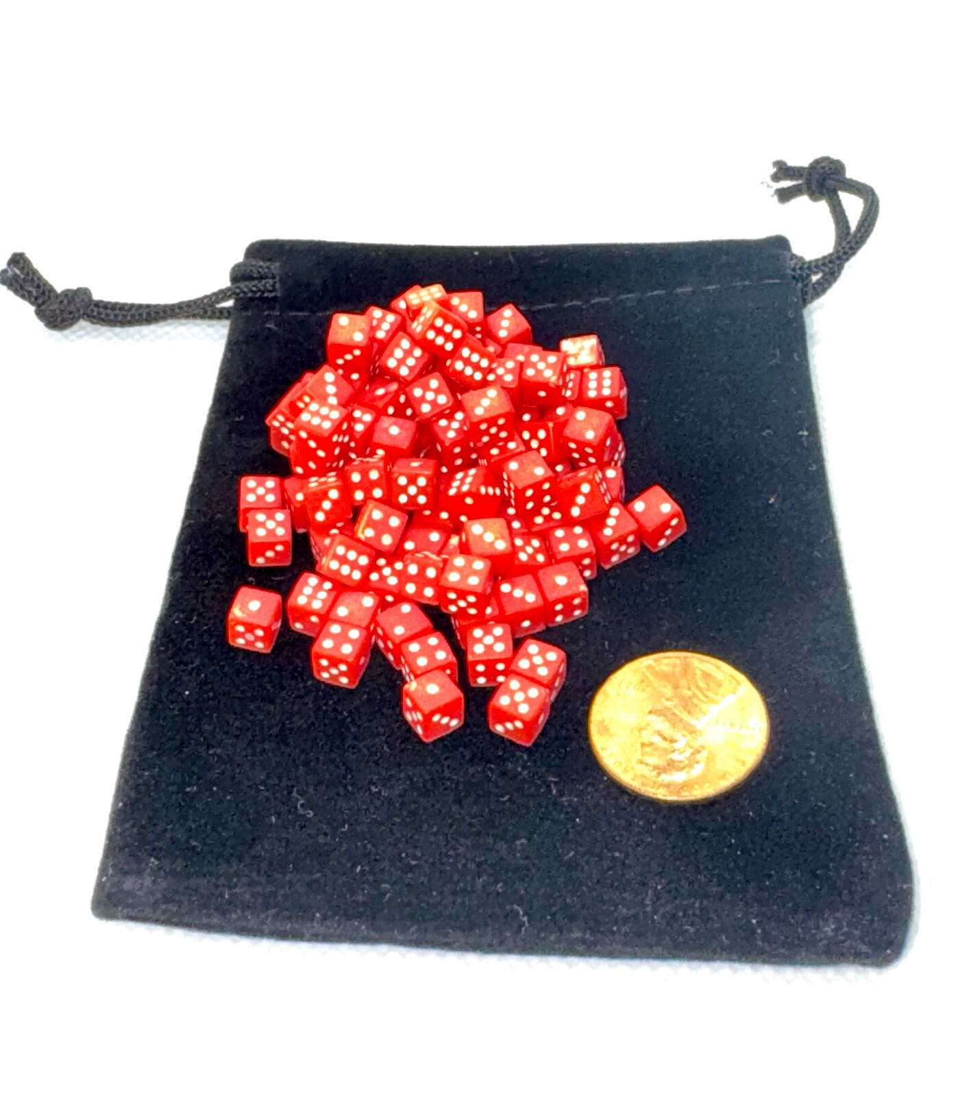 New 5mm Deluxe 100 MINI Dice Transparent Red RPG Game Tiny D6 Set | eBay