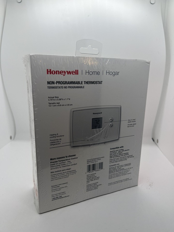 Honeywell RTH111B1024 Digital Non-Programmable Thermostat - White ...