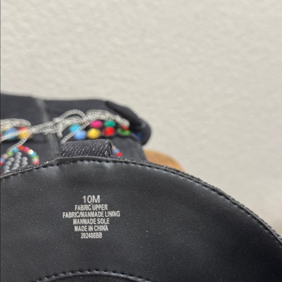 Gianni Bini Katrin Rainbow Rhinestone Fringe Bandana OTK Boots Size 10 ...