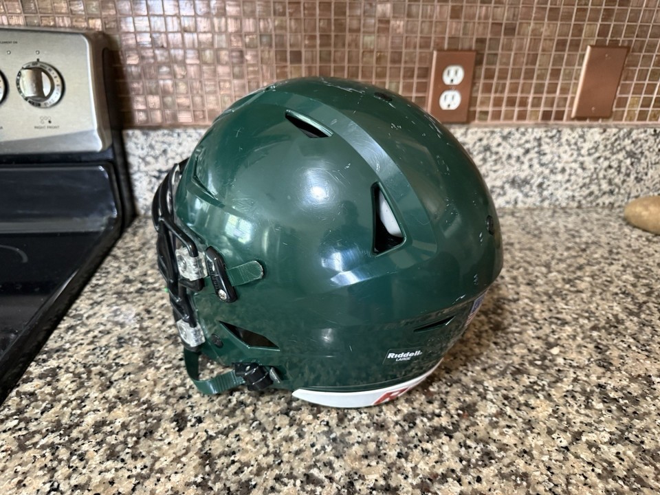 Riddell SpeedFlex Football Helmet Green Facemask & Visor Adult Large | eBay