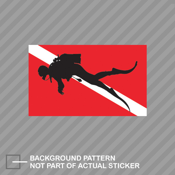 Scuba Diver Flag Sticker Decal Vinyl dive diving | eBay
