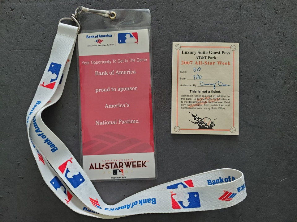 2007 Baseball All Star Game Ticket & Luxury Suite Guest Pass w/ B of A ...