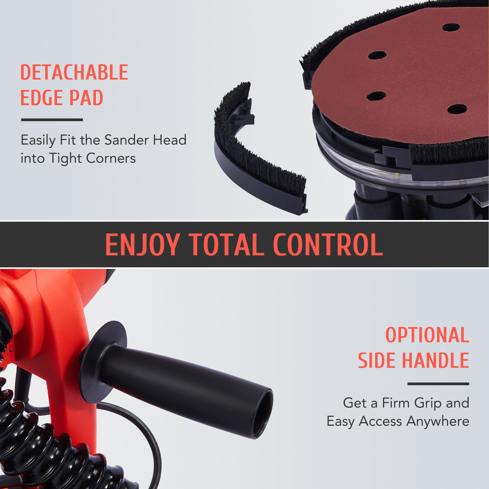 Drywall Sander Vacuum System Folding Variable Speeds LED Strip w ...