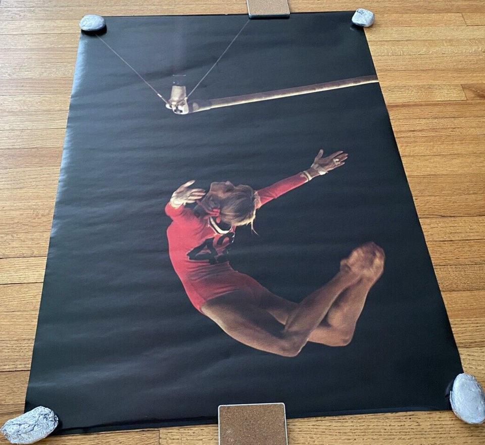 Rare 1980's Olga Korbut Performs Korbut Flip Original Poster 25.5"x 38. ...