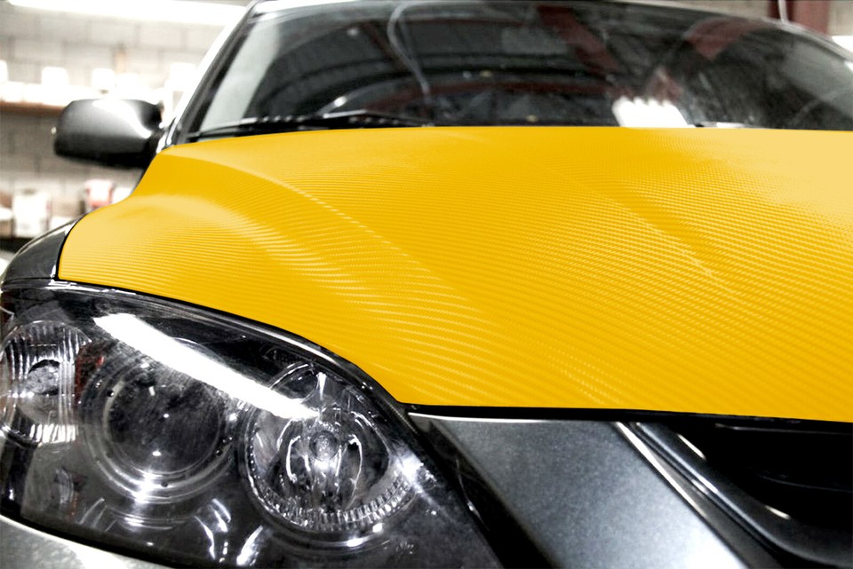 *Premium 4D Gloss Carbon Fiber Vinyl Sticker Wrap Decal Sheet Bubble ...