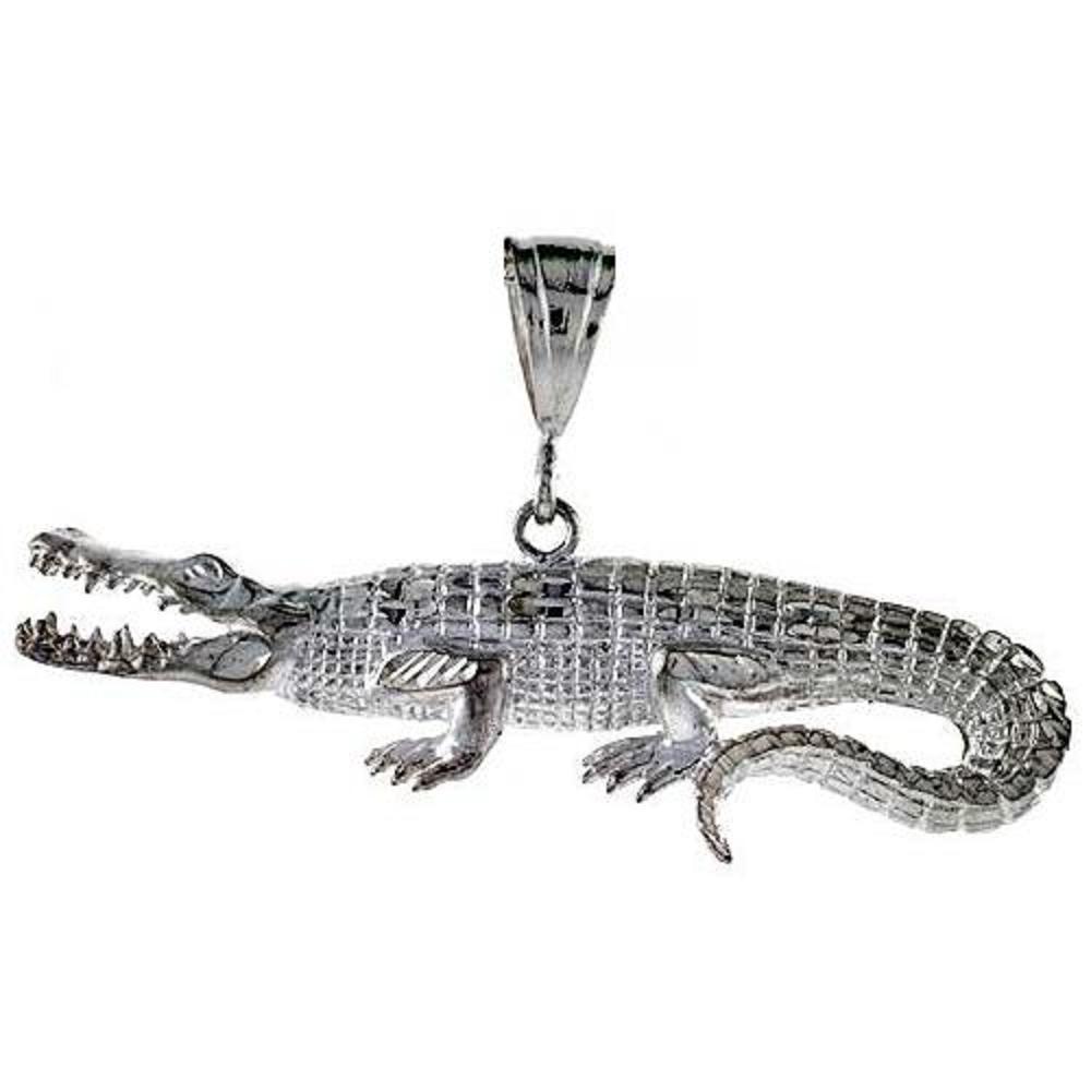 10 gram Sterling Silver Alligator Large Pendant | eBay