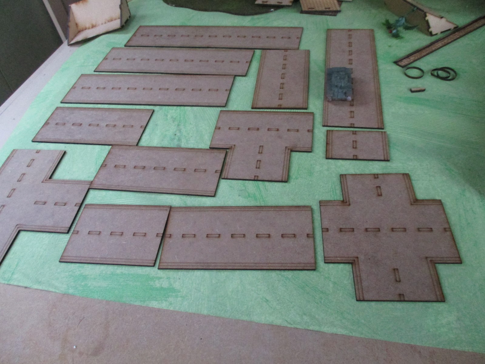 3inch 76mm wide road with lines 86 inch 2200mm long wargames 15mm or ...