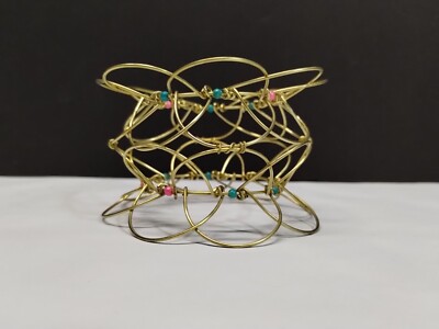 Vintage Folding Gold Brass Wire Mandala Meditation Aid Puzzle Fidget | eBay