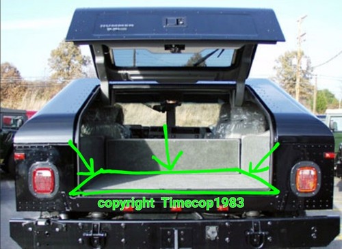 HUMMER H1 Original OEM Rear Carpet Kit for 2000 Slantback GREY interior ...