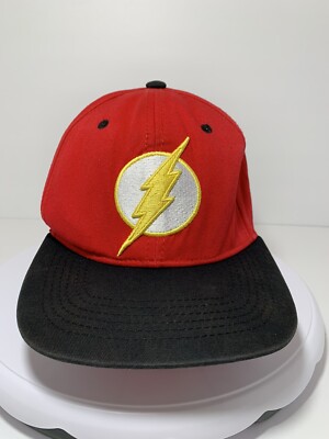 The Flash Hat. Red, Black, Yellow And White. DC Comics. Snap Back. | eBay