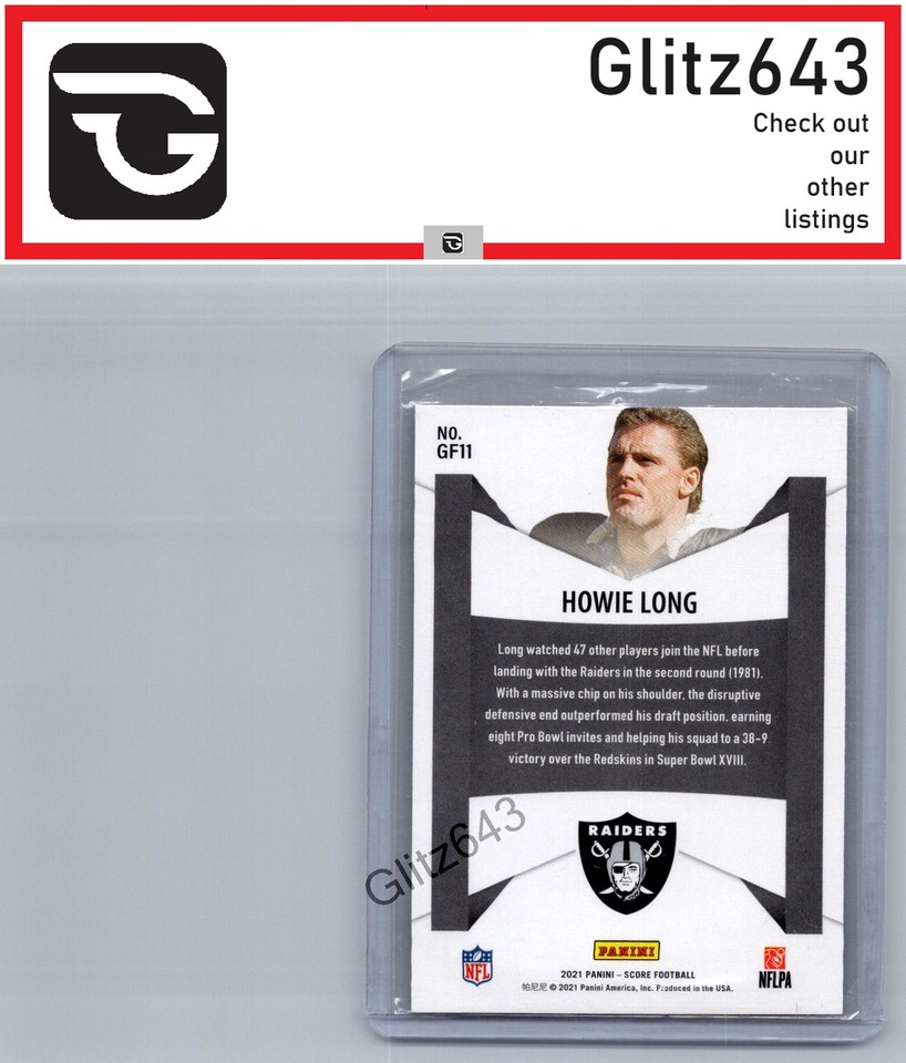 2021 Score #GF11 Howie Long Game Face | eBay
