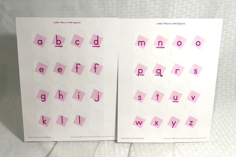 LOT OF 5 SAXON PHONICS & SPELLING LETTER SETS / ALPHABET TILES / 4 ...