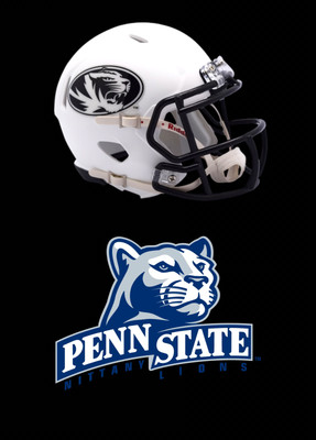 NCAA Collegiate Logo Poster Print Team Helmet 12x8in Metal Sign Wall ...