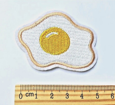Egg Iron on Patch, Embroidery Food Patches for Clothes, Bags, Fried Egg ...