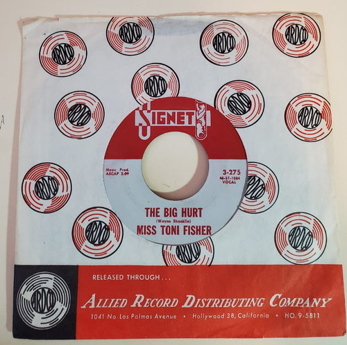 Miss Toni Fisher THE BIG HURT (GREAT ROCK N ROLL 45) #275 PLAYS VG++ | eBay