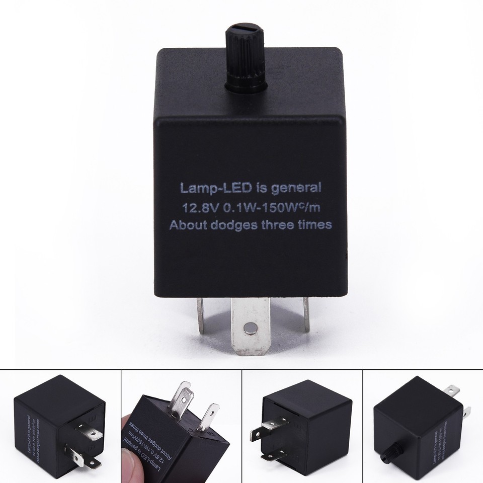 Adjustable LED Flasher Unit Relay Indicators 12V For LED Light Turn ...