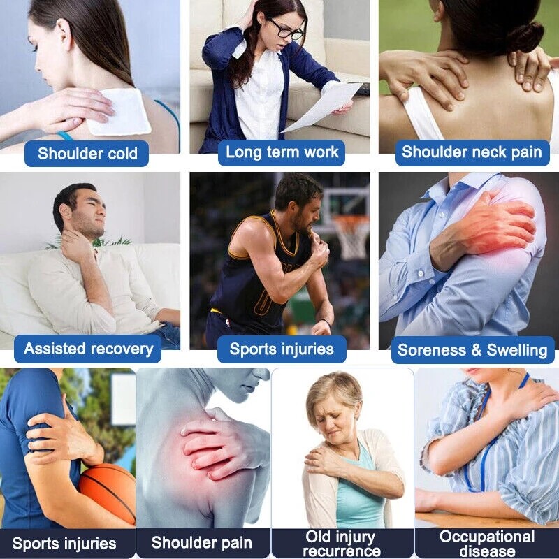 Compression Double Shoulder Brace Torn Rotator Cuff Pain Relief Support ...