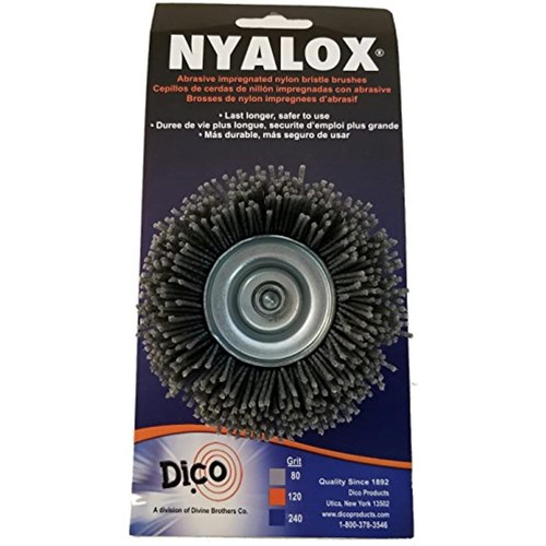 Dico Products 7200005 Nylox Cup Brush 21/2" 80 Grit, Grey | eBay