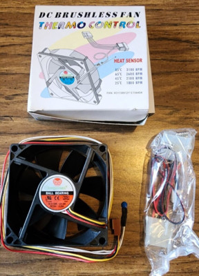 Compuman Computer Case Thermo Control Fan 80mm x 25 Speed Control by ...