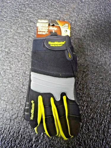 Magid HandMaster Heavy Duty UTILITY Leather PALM Gloves Large, BLACK ...