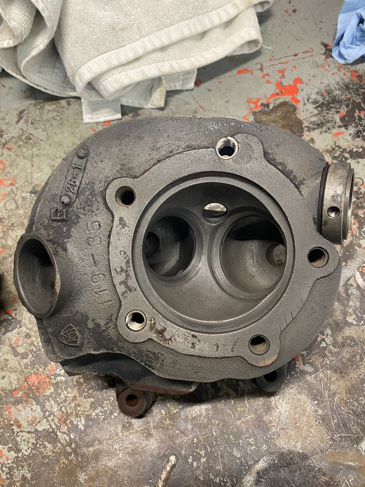 Harley Knucklehead Cylinder Heads Set Front Rear OEM FL EL NOS 1200 ...